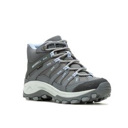 Wanderschuh Merrell "CLAYPOOL 2 SPORT MID GORE-TEX", Damen, Gr. 38, grau (rock), Synthetik, Schuhe Wanderschuh, wasserdicht dank Gore-Tex Membrane