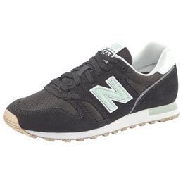 Sneaker New Balance "373", Damen, Gr. 37, schwarz, schwarz cement, mosaic gr&uuml;n, Leder, Textil, mehrfarbig, Schuhe Sneaker