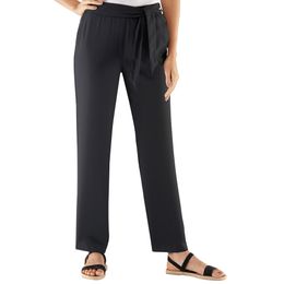 Classic Basics Damen Palazzohose, schwarz, Gr. 19, unifarben, 100% Polyester, Hosen