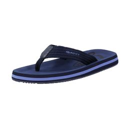 Zehentrenner Gant "Brodale", Herren, Gr. 45, marine, Lederimitat, Textil, Schuhe Zehentrenner, Sommerschuh, Strandschuh, Flats, Strandschuh mit Zehensteg