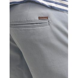 Jack & Jones JACK & JONES Herren Chinoshorts "BOWIE SHORTS", grau, Gr. S, unifarben, Web, Obermaterial: 98% Baumwolle, 2% Elasthan, Hosen, mit Aufschlag