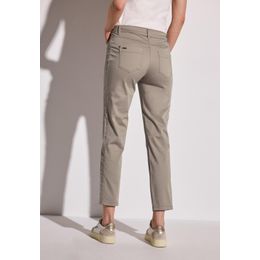 Street One Damen Stoffhose, grau, Gr. 42, unifarben, Web, 97% Baumwolle, 3% Elasthan, Hosen, aus Baumwolle mit Stretchanteil