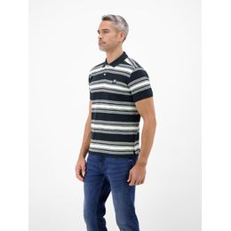 Poloshirt Lerros "Gestreiftes Poloshirt aus 100% Baumwolle", Herren, Gr. S, classic navy, 100% Baumwolle, ohne Ausschnitt, Shirts