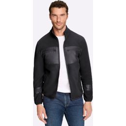 Marco Donati Herren Fleecejacke, schwarz, Gr. 52, unifarben, 100% Polyester, Webware:100% Polyester, Jacken