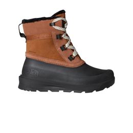 The North Face Damen Winterstiefel "W SHELLISTA V SHORTY WP", Gr. 39,5burnt umber, tnf schwarz, Leder, Schuhe, Winterschuhe, Winterboots, Snowboots,