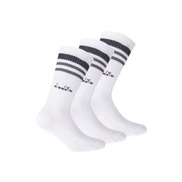 Kurzsocken Diadora "Socken 3er Pack", Damen, Gr. 43-46, wei&szlig;, Obermaterial: 80% Baumwolle CO. 18% Polyester PES. 2% Elasthan EL., Socken