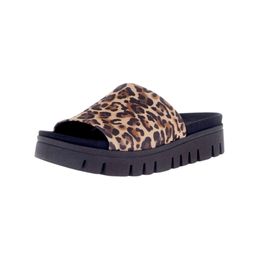 Gabor COMFORT Damen Pantolette "Gabor Comfort Pantoletten Leder", Gr. 38,5leopard, Leder, Schuhe