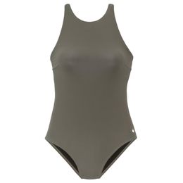 Lascana Damen Badeanzug, gr&uuml;n, Gr. 38, unifarben, Microfaser, Polyamid, Badeanz&uuml;ge, mit Schleifendetail im R&uuml;cken