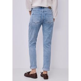 Street One Damen Comfort-fit-Jeanslight blau random wash, Gr. 34, unifarben, Jeans, 85% Baumwolle, 9% Polyester, 4% Elastomultiester, 2% Elasthan,