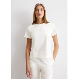 Marc O'Polo MARC O'POLO Damen Pyjamaoberteil "Lounge T-Shirt", Gr. XLwei&szlig;, Obermaterial: 100% Baumwolle, Shirts, Kurzarm, Rundhalsausschnitt, schwere