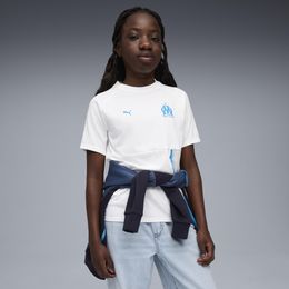 Puma Kinder T-Shirt "Olympique de Marseille PumaTECH Pocket T-Shirt Jugendliche", wei&szlig;, Gr. 152, clean, Obermaterial: 35% Baumwolle, 65% Polyester.