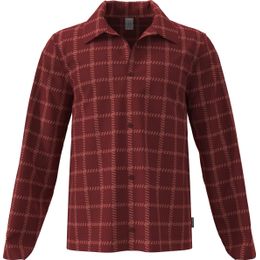 Herren Schlafanzug "LS BUTTON DOWN PANT SET", Calvin Klein Underwear, Gr. Mrot, Web, Obermaterial: 100% Baumwolle, gemustert, kariert, Homewear-Sets,