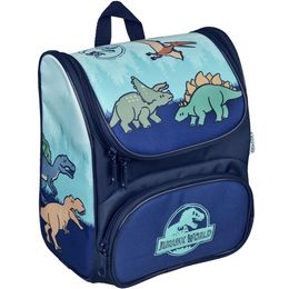 Vorschulranzen Scooli "Cutie", Jungen, Gr. B/H/T: 21cm x 23cm x 13cm, jurassic world blau, Polyester, gemustert, Rucks&auml;cke Vorschulranzen