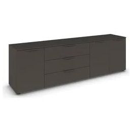 Schubkastenkommode Rauch "Kommode T&uuml;rkommode Sideboard Kombikommode FLIPP", graphit, B:200cm H:61cm T:42cm, Holzwerkstoff, Sideboards, 3-t&uuml;rig mit 3 Schubladen und Soft-Close-Funktion