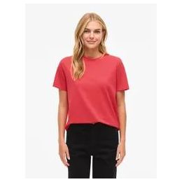 Kurzarmshirt Vila "VINORA S/S T-SHIRT - NOOS", Damen, Gr. XL, hibiscus, Jersey, Obermaterial: 96% Baumwolle, 4% Elasthan, unifarben, regular fit normal, Rundhals, Shirts, Baumwollmischung, regular fit