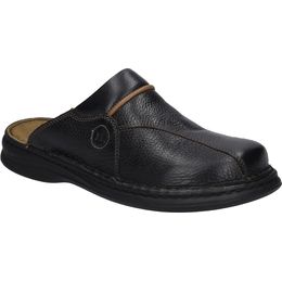 Josef Seibel Herren Sabot "KLAUS", Gr. 41, schwarz, Leder, Schuhe, Sommerschuh, Schlappen, Hausschuh, mit gepolsterter Lederinnensohle