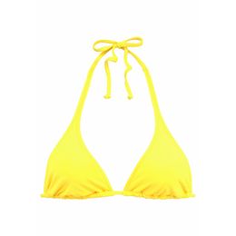 Buffalo Damen Triangel-Bikini-Top "Happy", gelb, Gr. 36, unifarben, Microfaser, Polyamid, Bikini-Oberteile, im schlichten Design