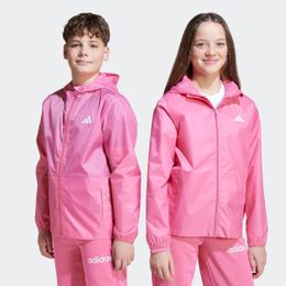 Regenjacke adidas Sportswear "KIDS", Kinder, Gr. 176, pink (pink fusion), Obermaterial: 100% Polyester, normal, Jacken Regenjacke