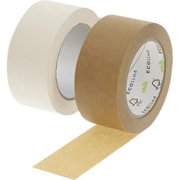 ratioform terra Packband, aus Papier, VE 6 Rollen, wei&szlig;, Bandbreite 50 mm, ab 18 VE