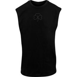 Merchcode Shirt 'Leaf Clover' Herren Gr&ouml;&szlig;e S silbergrau / schwarz