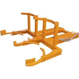 eurokraft pro Fassheber, f&uuml;r 2 x 220-l-Kunststofff&auml;sser, orange