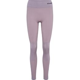 Hummel Workout Pants female size XS Mauve / Rose / Black