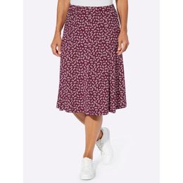 CLASSIC Damen Jerseyrock, wei&szlig;, Gr. 23, bedruckt, gebl&uuml;mt, gemustert, mehrfarbig, 95% Polyester, 5% Elasthan, R&ouml;cke