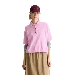 Marc O'Polo Damen Poloshirt "aus Crinkled Organic Cotton-Mix"pale bubblegum, Gr. M, MARC O'POLO DENIM, Shirts