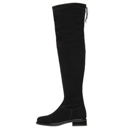 Nero Giardini Damen Overkneestiefel "Nero Giardini Stiefel Leder", Gr. 35, schwarz, Leder, Schuhe