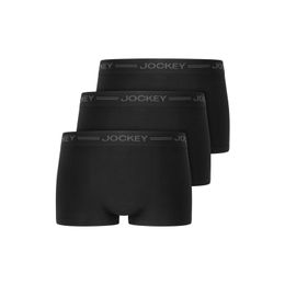Boxershorts Jockey "Boxershort Everyday Seamfree Trunk 3P 3er Pack", Herren, Gr. S, schwarz, Obermaterial: 78% Viskose CV. 18% Polyamid PA. 4% Elasthan EL., Unterhosen