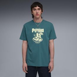 Puma Herren T-Shirt "Graphic Relaxed Breakfast T-Shirt Herren"emerald ice gr&uuml;n, Gr. M, bedruckt, Obermaterial: 100% Baumwolle. Rippe: 80% Baumwolle,