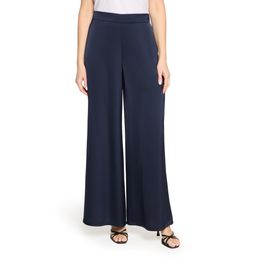 Vera Mont Damen Stoffhose "Damen mit Taschen", blau, Gr. 46, Satin, Obermaterial: 100% Polyester, Hosen, Material
