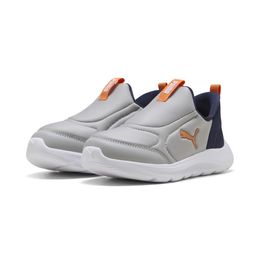 Puma M&auml;dchen Sneaker "Fun Racer 2 SLIPTECH Sneakers Kinder", Gr. 35gray echo vermillion navy orange blau, Obermaterial: Textil, Synthetik. Futter: