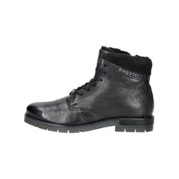 Bugatti Herren Schn&uuml;rstiefelette "Bugatti Stiefelette Leder", Gr. 45, schwarz, Leder, Schuhe