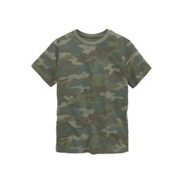 Kidsworld Jungen T-Shirt "in cooler Tarnoptik", gr&uuml;n, Gr. 164, bedruckt, Jersey, Obermaterial: 100% Baumwolle, Shirts, Kurzarm, stylischer