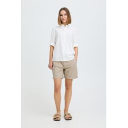 oxmo Damen Chinoshorts "Chinoshorts OXChakira", grau, Gr. 38, Obermaterial: 98% Baumwolle CO. 2% Elasthan EL., Hosen