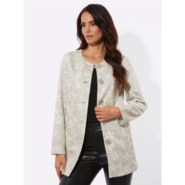 CR&Eacute;ATION L CREATION L Damen Jackenblazer "Gehrock", beige, Gr. 38, 90% Polyester, 10% Elasthan, Blazer