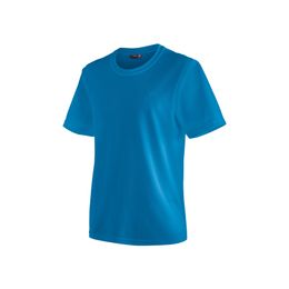 T-Shirt Maier Sports "Walter", Damen, Gr. 7XL, blau (saphirblau), 100% Polyester, Rundhals, Shirts T-Shirt, Herren Kurzarmshirt, leichtes Sommer Funktionsshirt, Rundhals, Reg Fit, Topseller