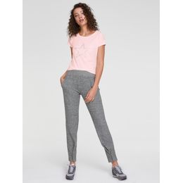 T-Shirt Heine "T-Shirt", Damen, Gr. 34, rosa (ros&eacute;), 100% Baumwolle, unifarben, Rundhals, Shirts T-Shirt