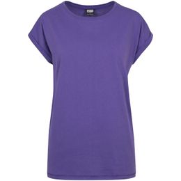 Urban Classics Damen Kurzarmshirt "Urban Classics Damen Ladies Extended Shoulder Tee"ultraviolet, Gr. XS, unifarben, 100% Baumwolle, Shirts