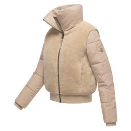 Navahoo Damen Pl&uuml;schjacke "Teddyzone 14", beige, Gr. XXL, Obermaterial 1: 100% Polyester. Obermaterial 2: 100% Polyester. Innenfutter: 100%