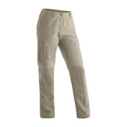 Outdoorhose Maier Sports "Nicole", Damen, Gr. 50, Normalgr&ouml;&szlig;en, beige, 100% Polyamid, Hosen Outdoorhose, Damen Zip-Off Wanderhose, schnelltrocknende Trekkinghose, Regular Fit