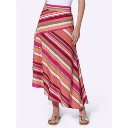 Heine Damen Sommerrock, bunt, Gr. 46, bedruckt, gemustert, gestreift, mehrfarbig, 100% Polyester, R&ouml;cke