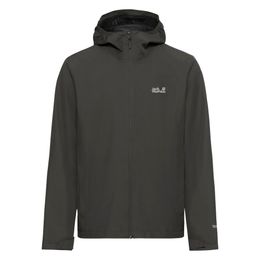 Jack Wolfskin Herren Regenjacke "OUTROVERT 2L JKT M", grau, Gr. L, unifarben, Web, Obermaterial: 100% Polyester. Futter: 100% Polyester, Jacken, mit