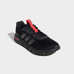 Walkingschuh adidas Sportswear "CLOUDFOAM FLEX, SCHN&Uuml;RSENKEL", Herren, Gr. 41, core schwarz, iron metallic, lucid rot, Textil, Schuhe Walkingschuh