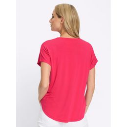 Heine Damen Blusenshirt "Shirtbluse"pink, Gr. 38, unifarben, 95% Viskose, 5% Elasthan, Shirts