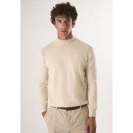 FELIX HARDY Herren Rollkragenpullover "Halber Rollkragenpullover", beige, Gr. XL, 100% Baumwolle, Pullover