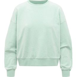 Ragwear Damen Sweater "Wuss Embossed"mint, Gr. S, Material: 94% Polyester, 6% Elasthan, Sweatshirts, kuschelig weiches oversized Sweatshirt