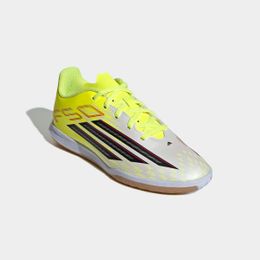 M&auml;dchen Fu&szlig;ballschuh "F50 CLUB KIDS, HALLENB&Ouml;DEN", adidas Performance, Gr. 33team solar gelb 2, core schwarz, lucid rot, Synthetik, Textil, Schuhe,