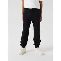 name it Jungen Sweathose "NKMVIAN NREG SWE PANT BRU NOOS", schwarz, Gr. 140, unifarben, angeraute Sweatware, Obermaterial: 100% Baumwolle, Hosen